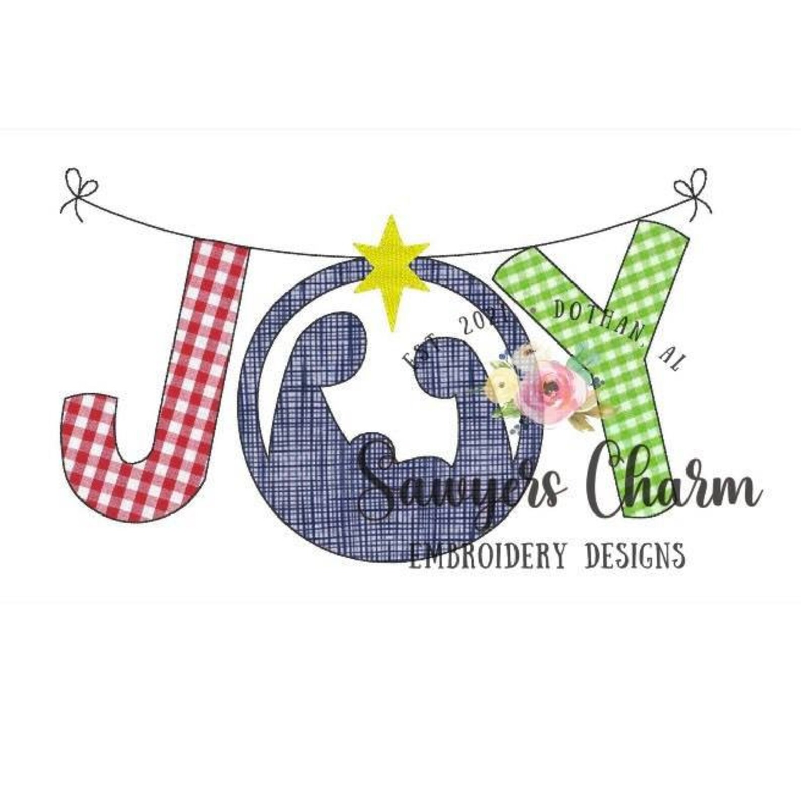 BUNDLE Christmas JOY Bunting Banner Nativity/joy Nativity Machine ...