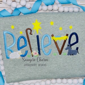 BELIEVE Baby Jesus Nativity, Bethlehem Star, Donkey, Sheep Machine ...