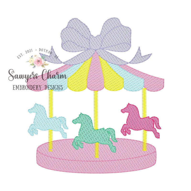 Carousel Horse Embroidery - Etsy