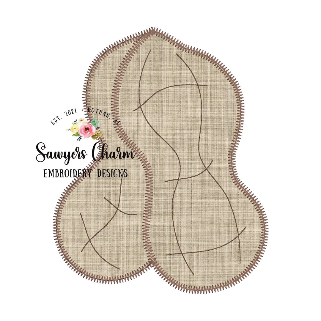 Double Peanuts Bean & Zig Zag Stitch Applique BUNDLE, Machine ...