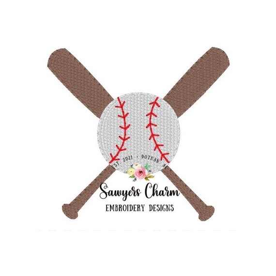 Mini Fill Baseball Bats and Ball Machine Embroidery Design | Etsy