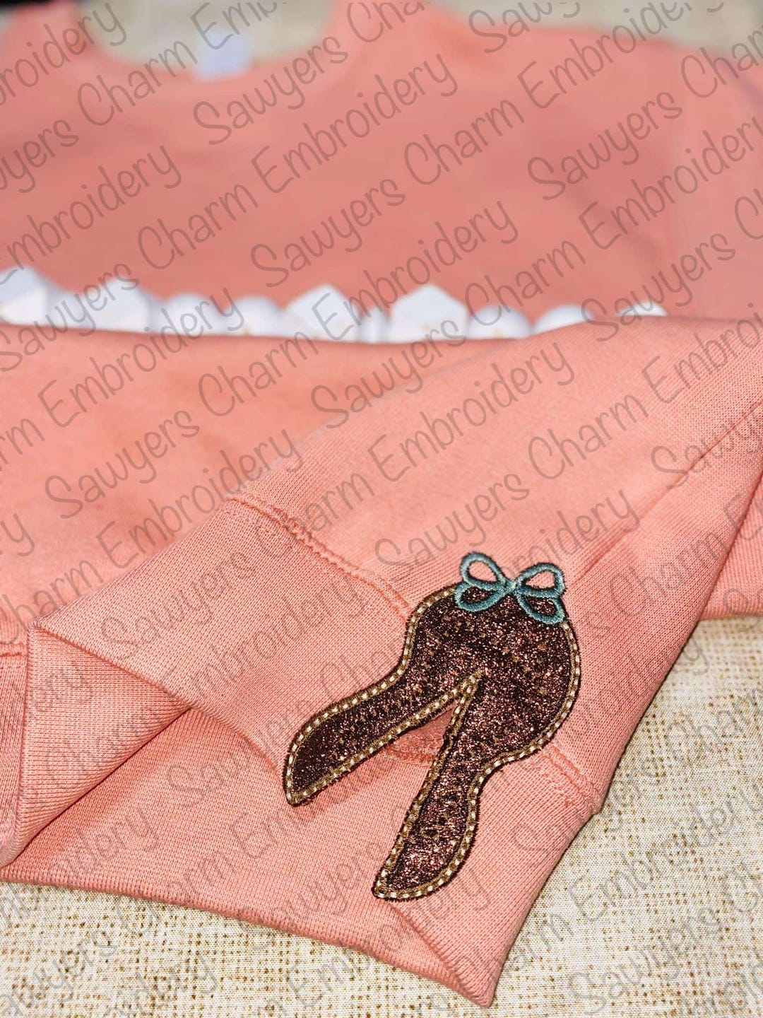 Coquette Peanut Side Split Design With Bow Satin Stitch Machine ...