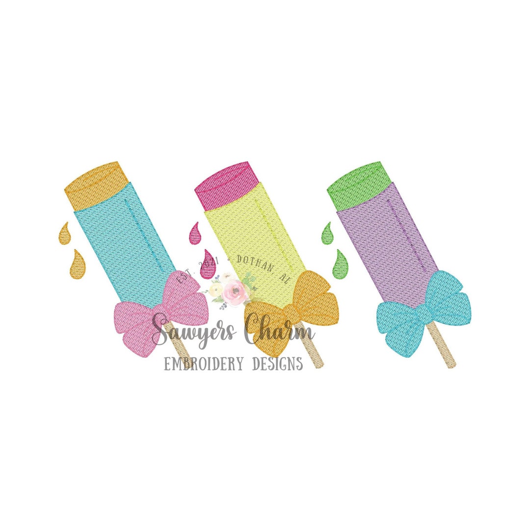 Push up Ice Cream With Bows Light Fill Sketch Stitch Trio, Machine ...