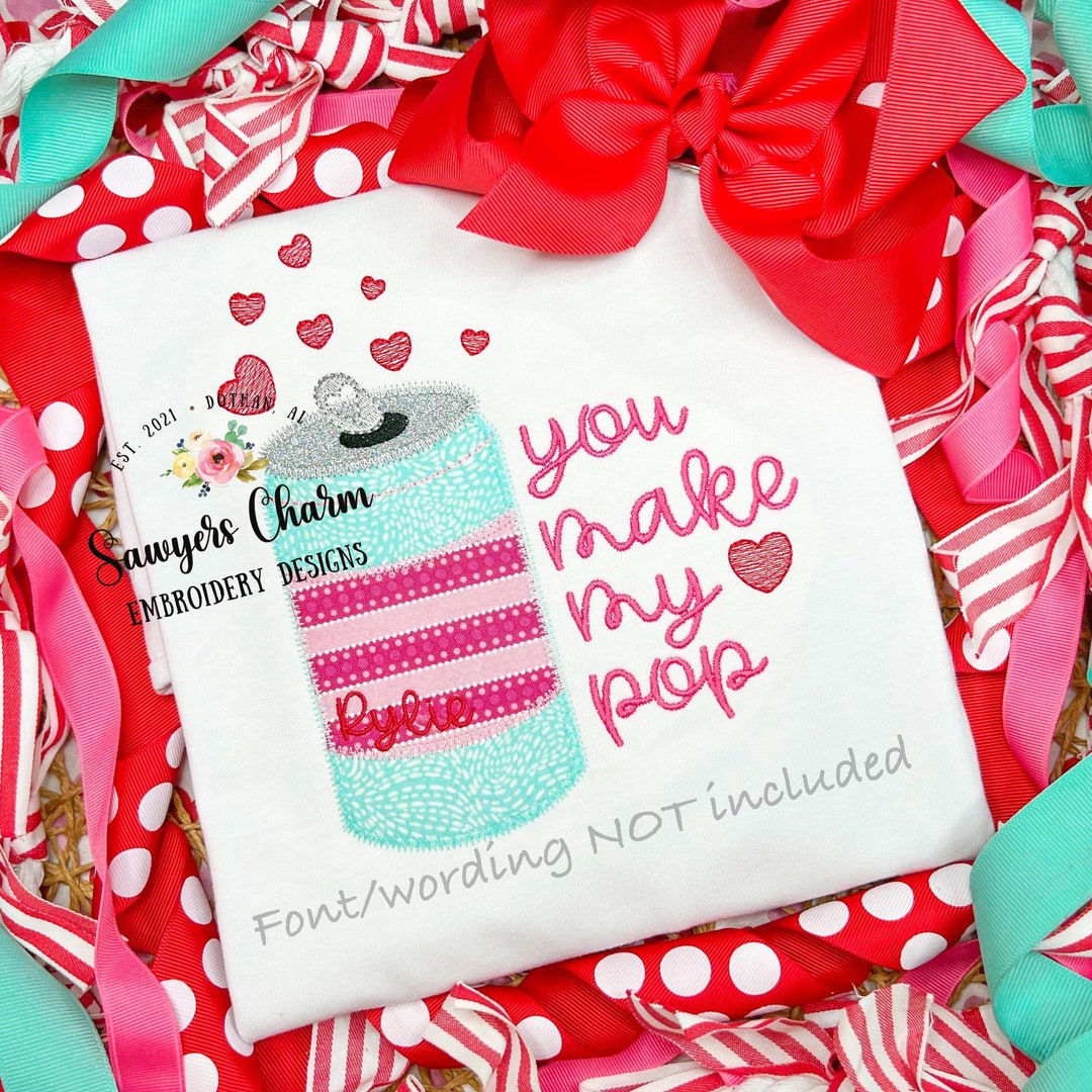 BUNDLE Soda Can/pop With Heart Fizz Bean & Zigzag Stitch Machine ...