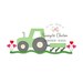 BUNDLE Tractor Heart Flowers With & Without Bow Sketch Stitch Machine ...