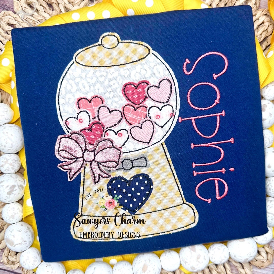 BUNDLE Heart Gumball Machine With Bow Zigzag & Bean Stitch Machine ...