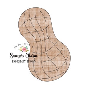 Peanut Bean & Zig Zag Stitch Applique BUNDLE, Machine Embroidery Design ...
