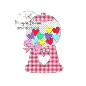 BUNDLE Heart Gumball Machine With Bow Zigzag & Bean Stitch Machine ...