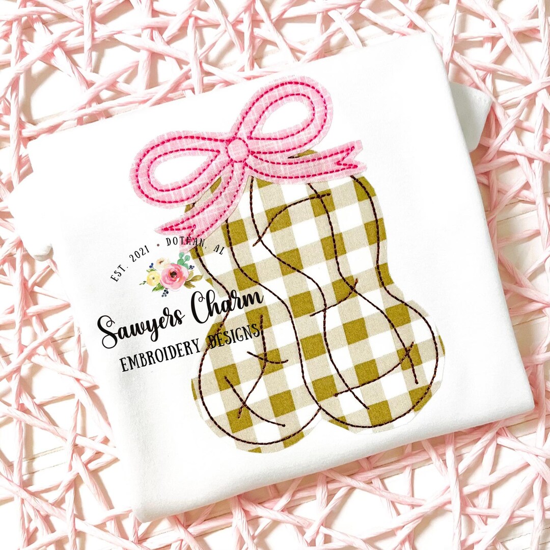 BUNDLE Peanuts With Bow Bean & Zigzag Stitch Machine Applique ...