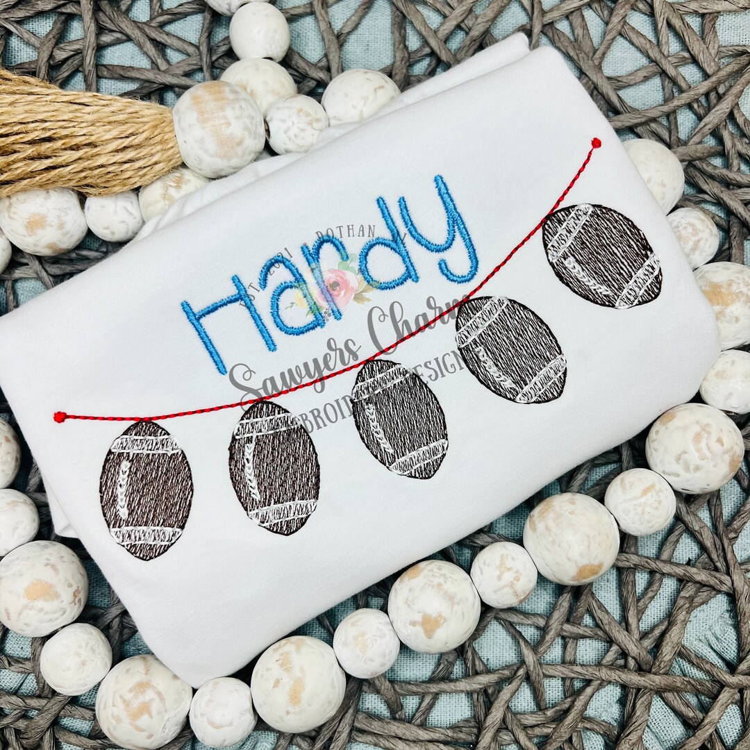 BUNDLE Sports Bunting Banner Sketch Stitch Embroidery Design, Football ...