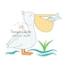 BUNDLE Pelican With Fish Zigzag & Bean Stitch Applique Machine ...