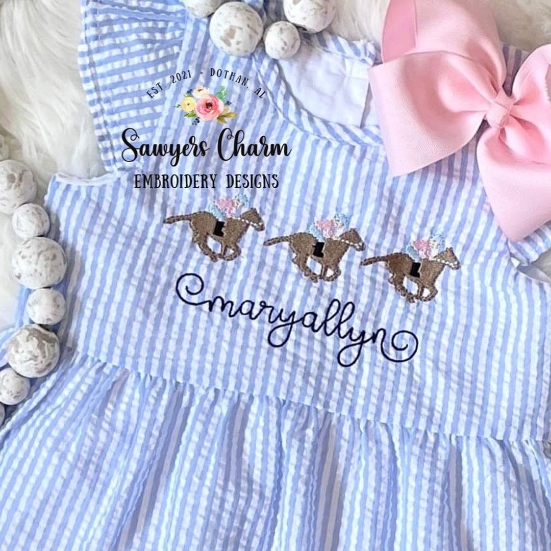 Mini Derby Race Horse Jockey Machine Embroidery Design File, Festival ...