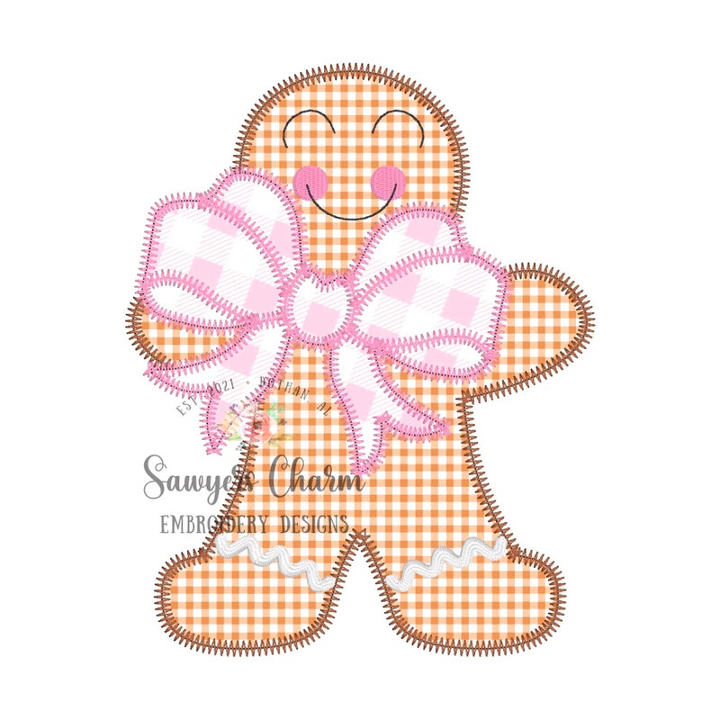 Gingerbread Applique - Etsy