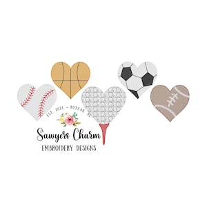 Build Your Own Sports Heart Shaped Balls Sketch Stitch Machine ...