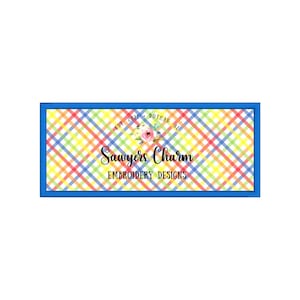 BUNDLE 5 Rectangle Name Plate/frame Machine Applique Embroidery Design ...