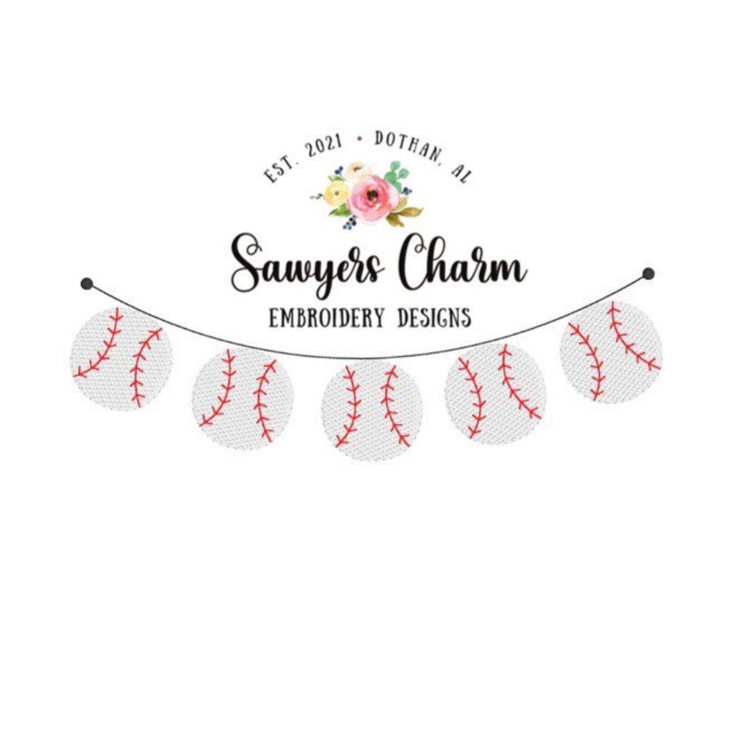 BUNDLE Sports Baseball/softball Bunting Banner Sketch Stitch Machine ...