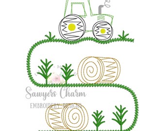 Tractor Applique - Etsy