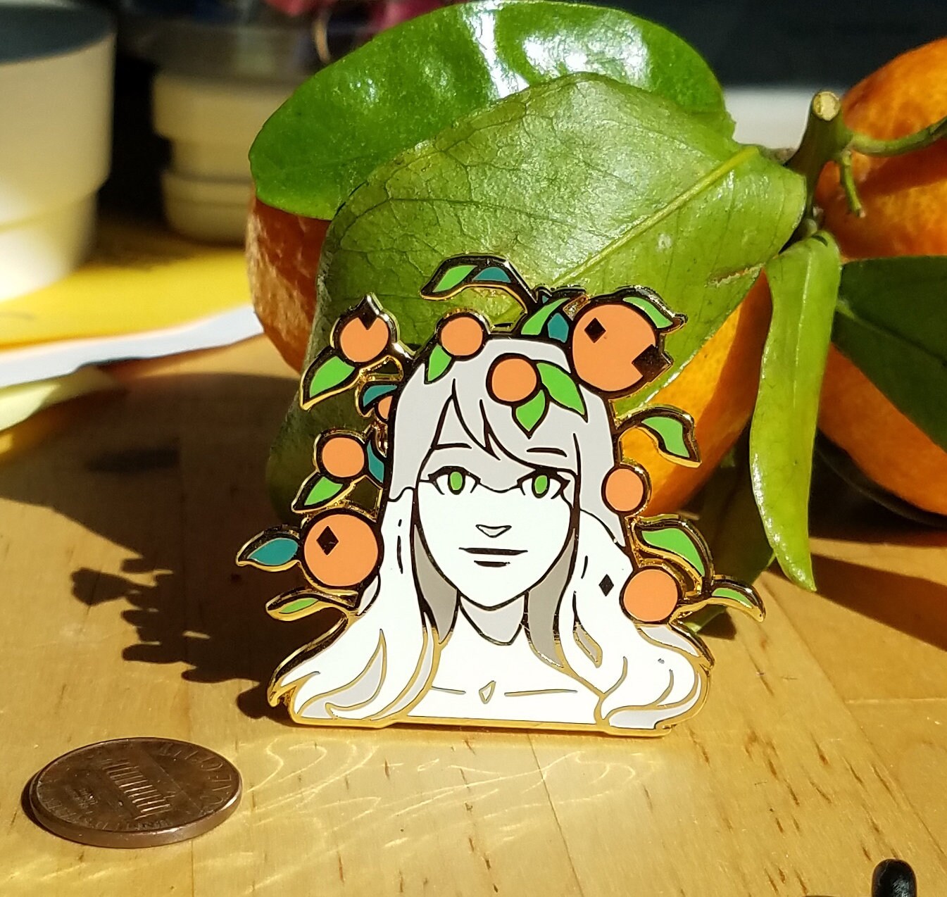Under the Orange Tree Enamel Pin - Etsy