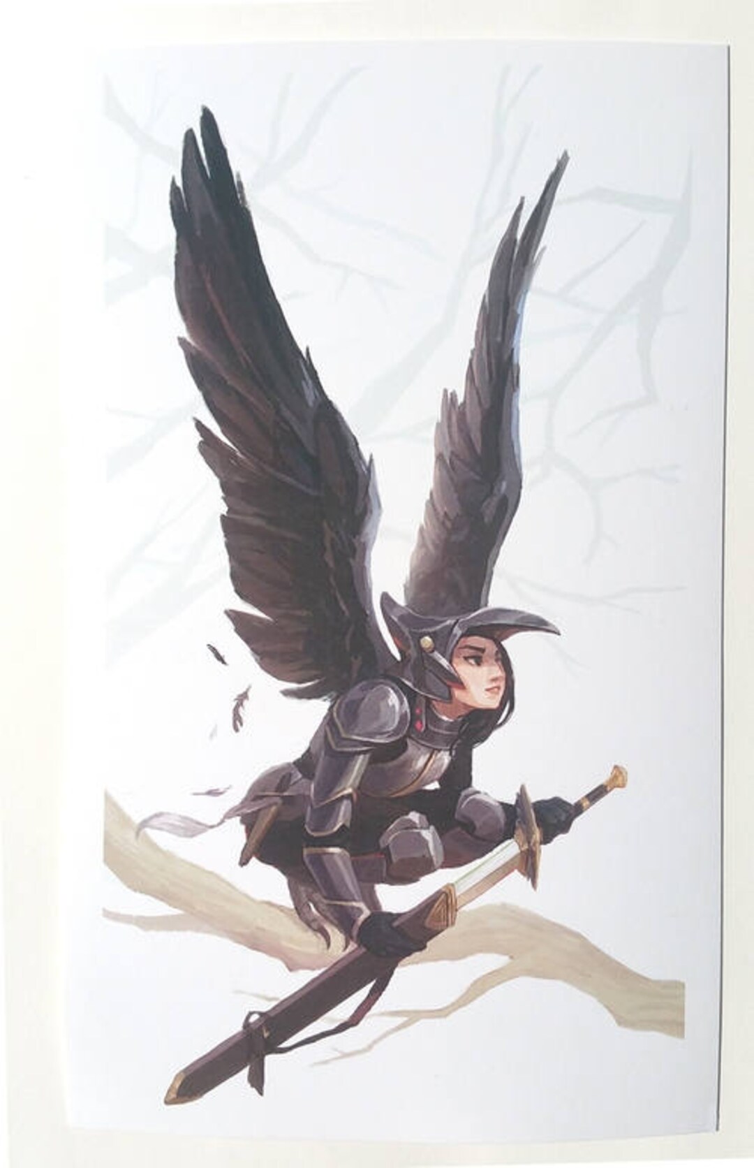 Crow Knight Print - Etsy