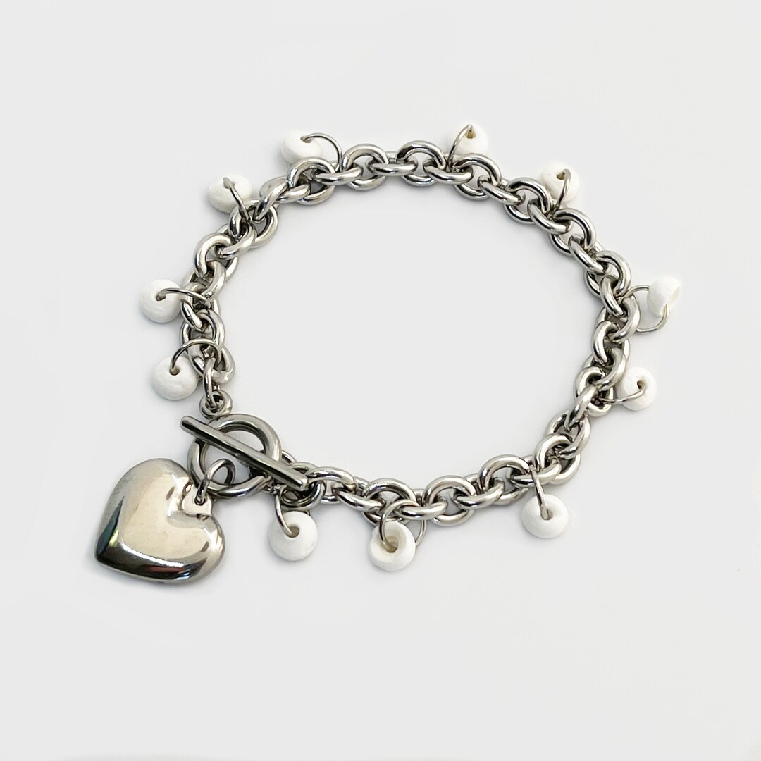 Puka Laced Heart - Bracelet - Etsy