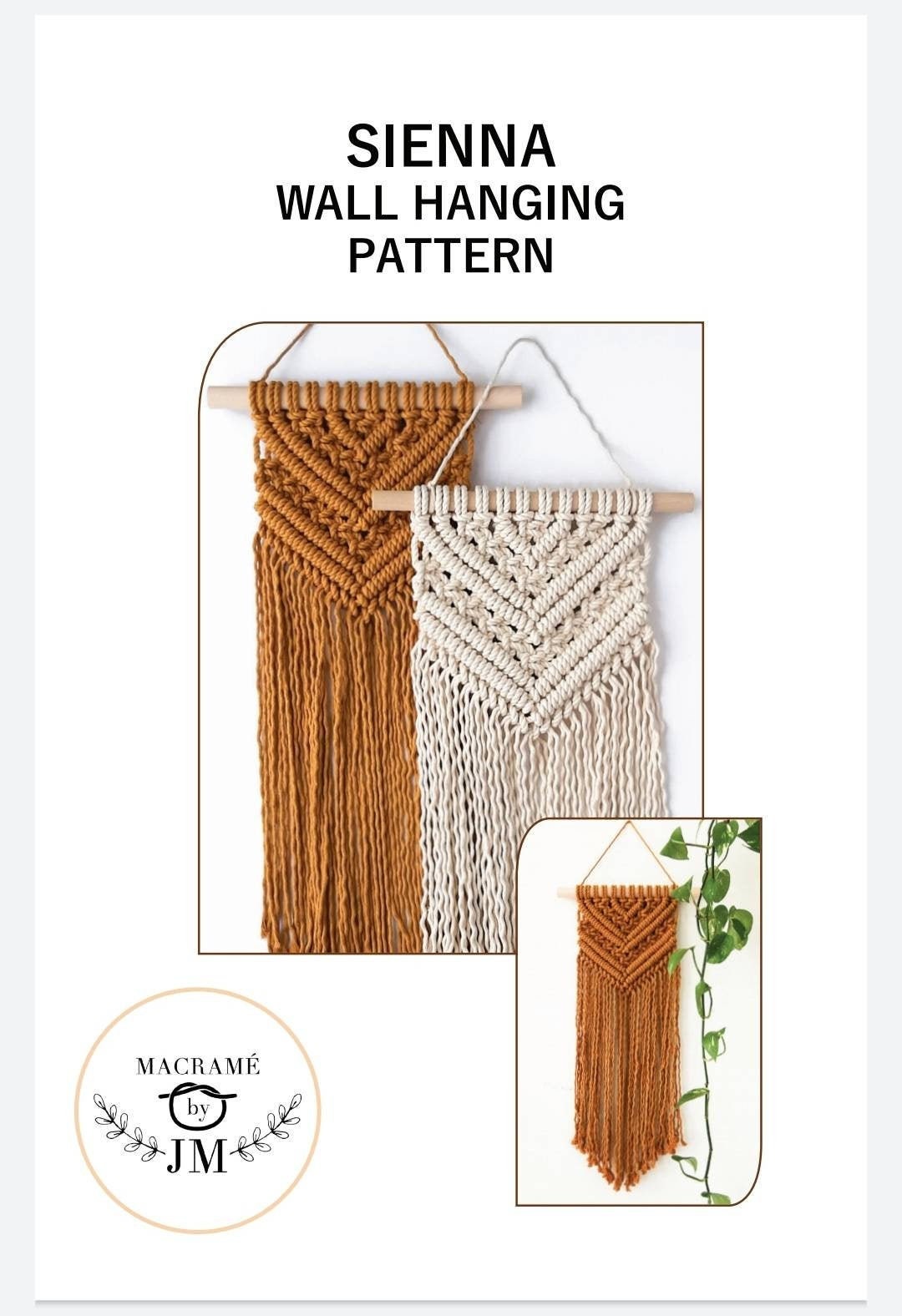 SIENNA Wall Hanging PATTERN and Knot Guide/ DIY/ Macrame Basics/ Learn ...