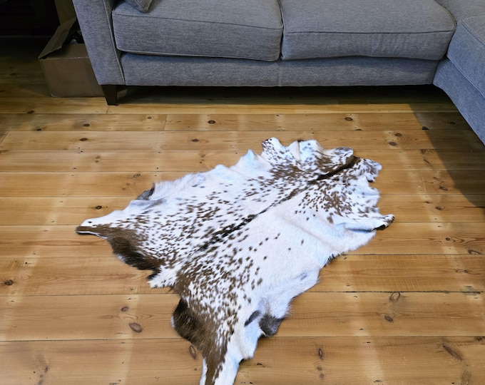 GOAT HIDE RUG - Goat Rug, Genuine Goat Skin Rug, Leather Rug Decor ...