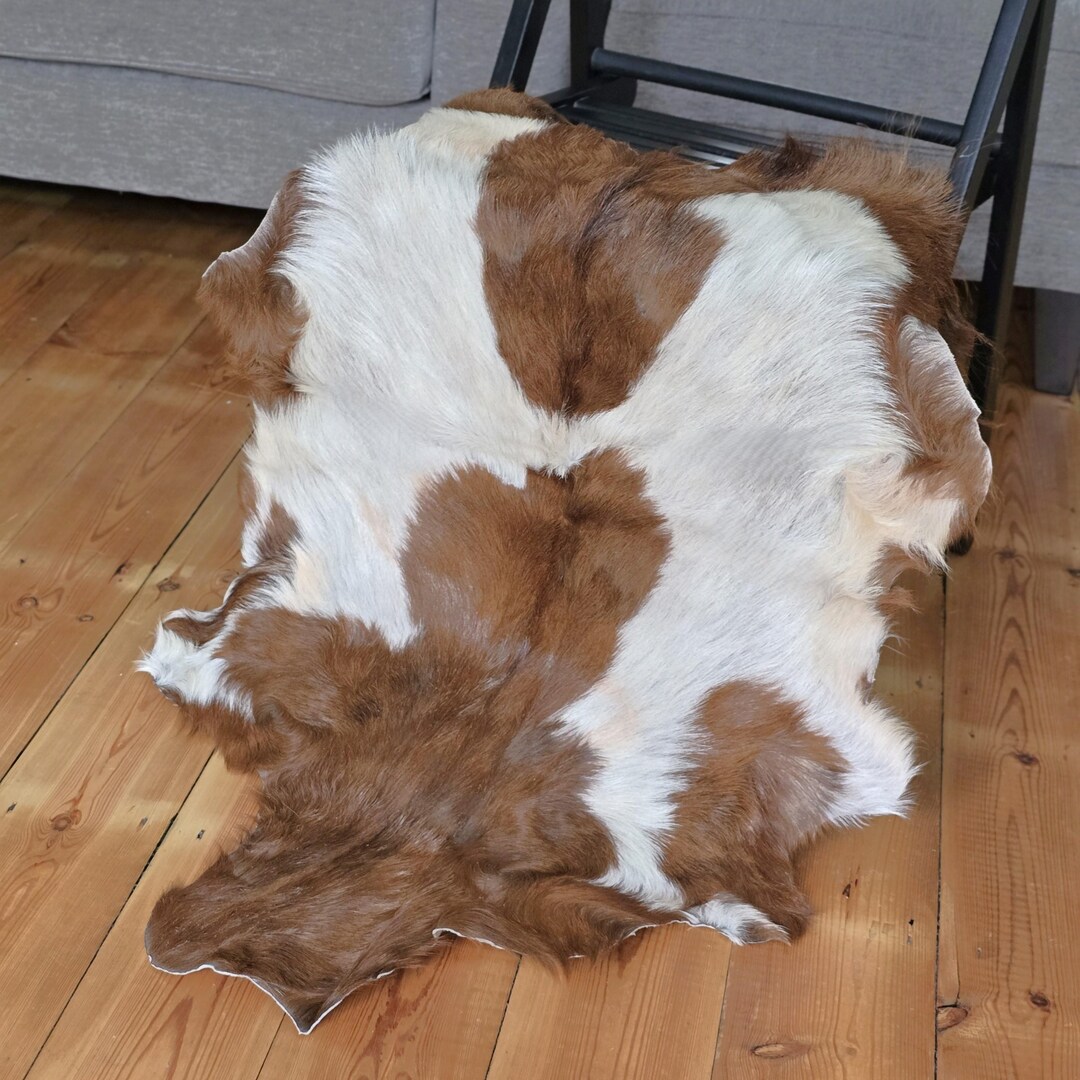 GOAT HIDE RUG - Goat Rug, Genuine Goat Skin Rug, Leather Rug Decor ...
