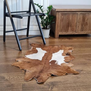 GOAT HIDE RUG Goat Rug, Genuine Goat Skin Rug, Leather Rug Decor, Brown ...