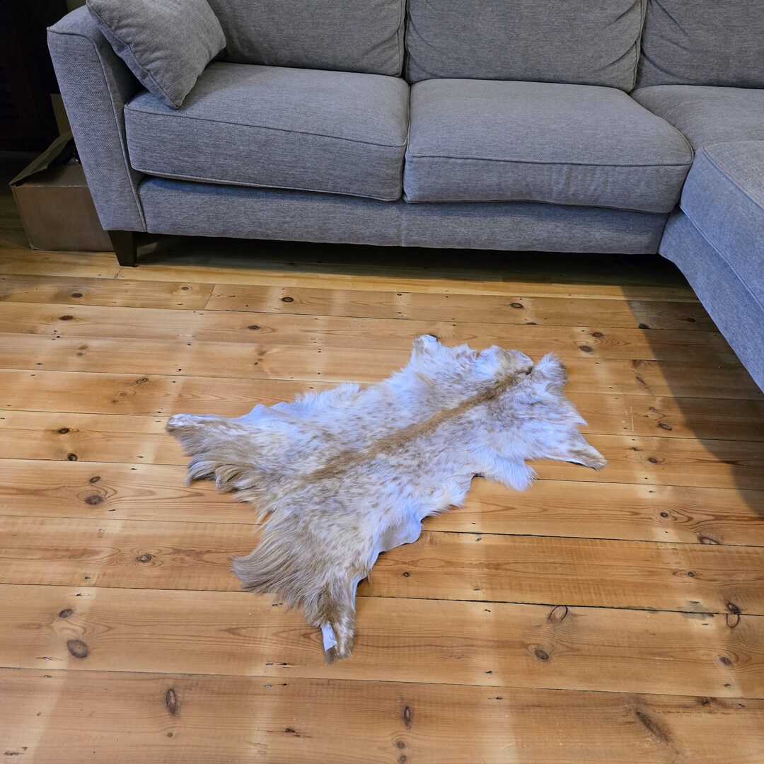 GOAT HIDE RUG - Goat Rug, Genuine Goat Skin Rug, Leather Rug Decor ...