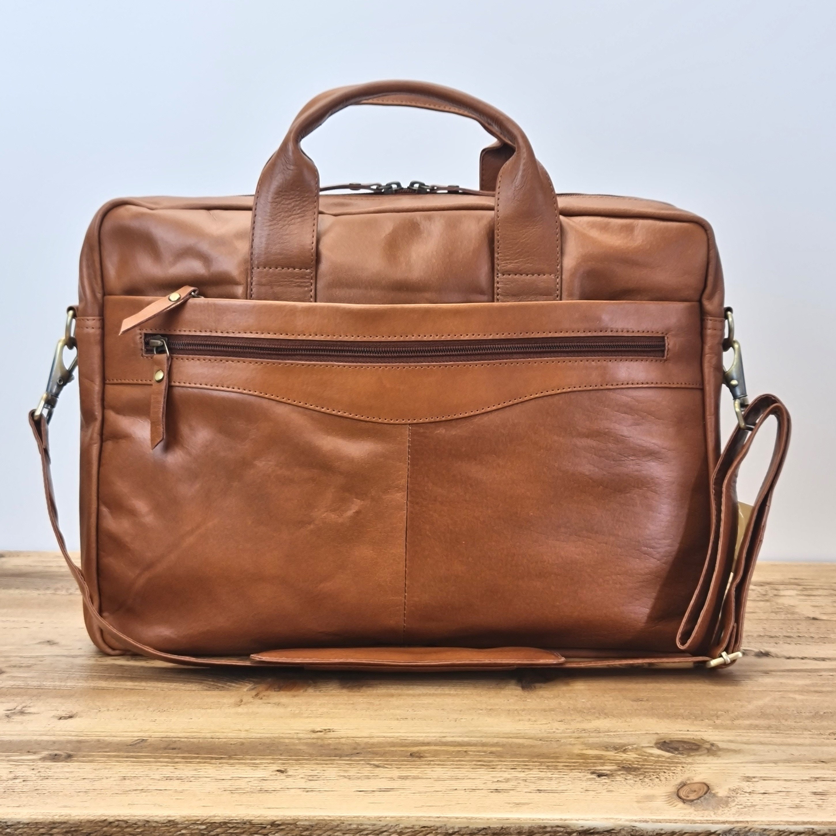 LEATHER Office Work Bag Handmade Leather Laptop Messenger - Etsy