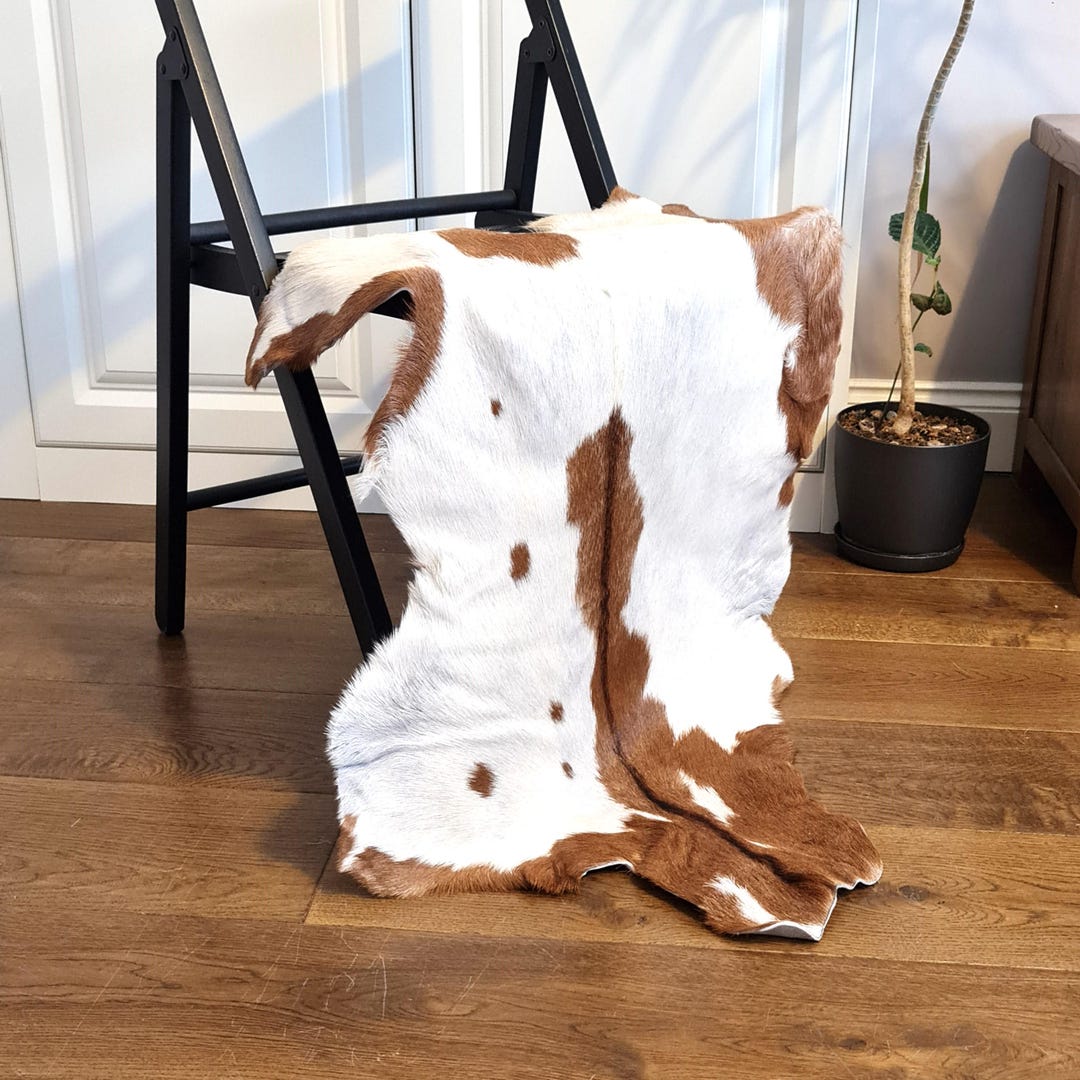 GOAT HIDE RUG Goat Rug, Genuine Goat Skin Rug, Leather Rug Decor, White ...