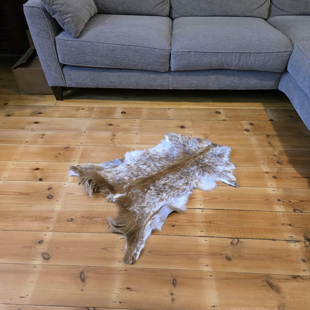 GOAT HIDE RUG - Goat Rug, Genuine Goat Skin Rug, Leather Rug Decor ...