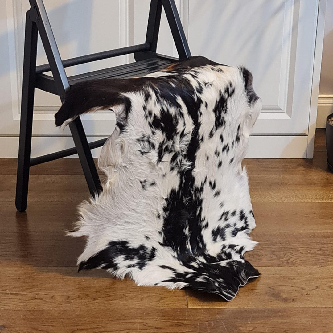 GOAT HIDE RUG Goat Rug, Genuine Goat Skin Rug, Leather Rug Decor, Floor ...