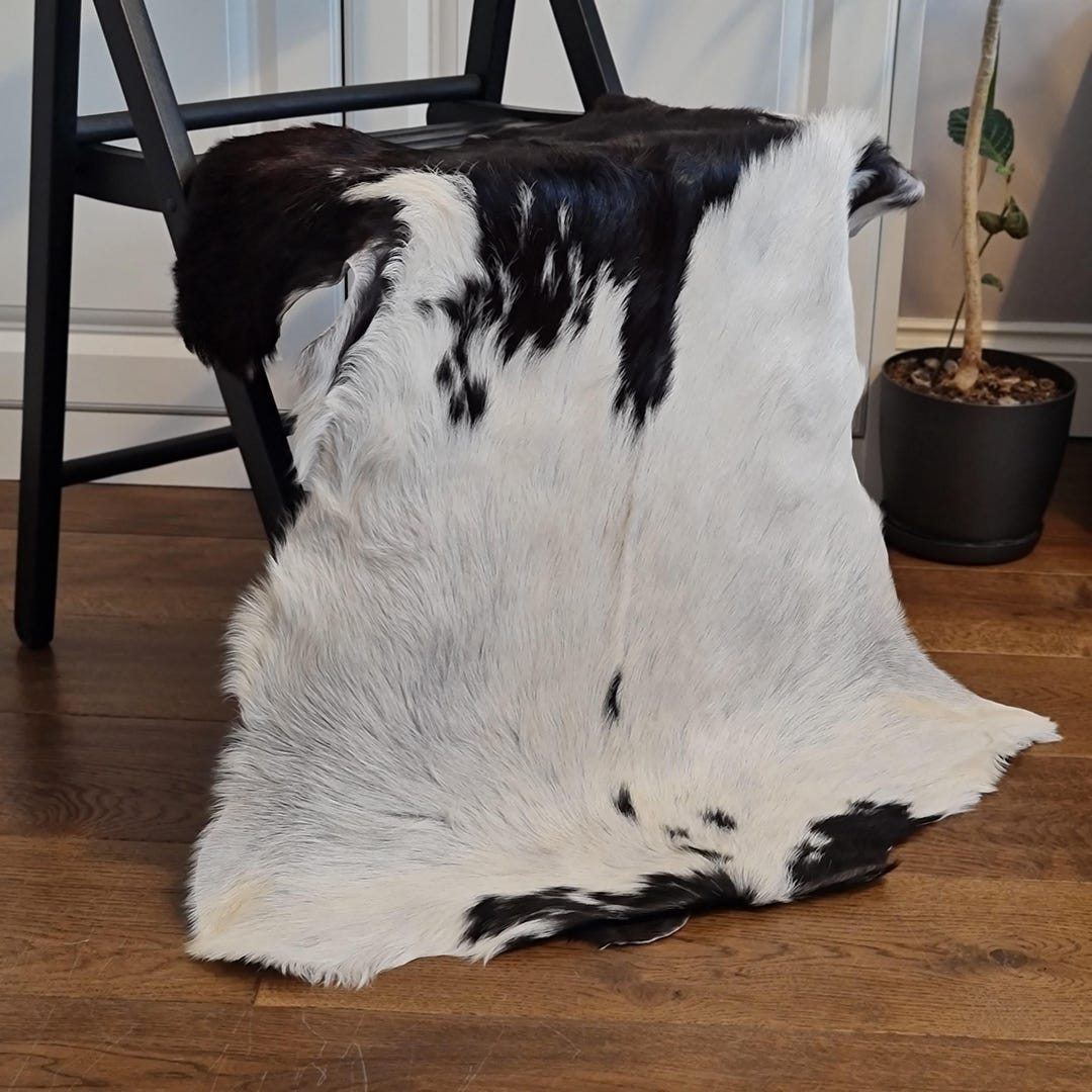 GOAT HIDE RUG - Goat Rug, Genuine Goat Skin Rug, Leather Rug Decor ...