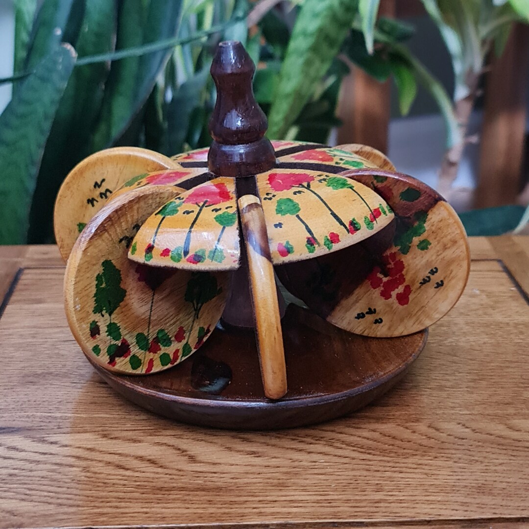 Set of 6 Wooden Coasters | Hand Painted | Handmade | Coffee Coasters ...