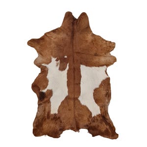 GOAT HIDE RUG Goat Rug, Genuine Goat Skin Rug, Leather Rug Decor, Brown ...