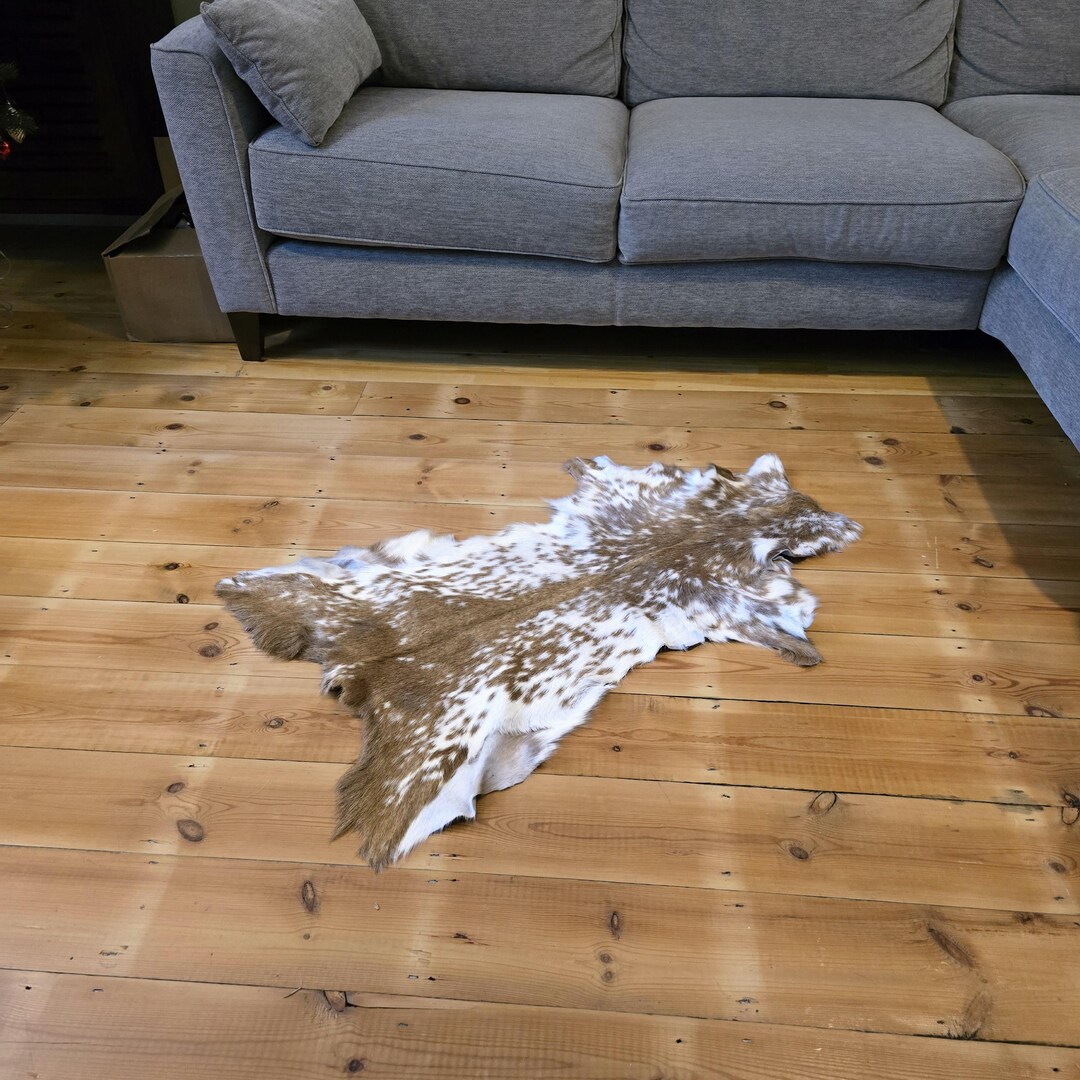 GOAT HIDE RUG - Goat Rug, Genuine Goat Skin Rug, Leather Rug Decor ...