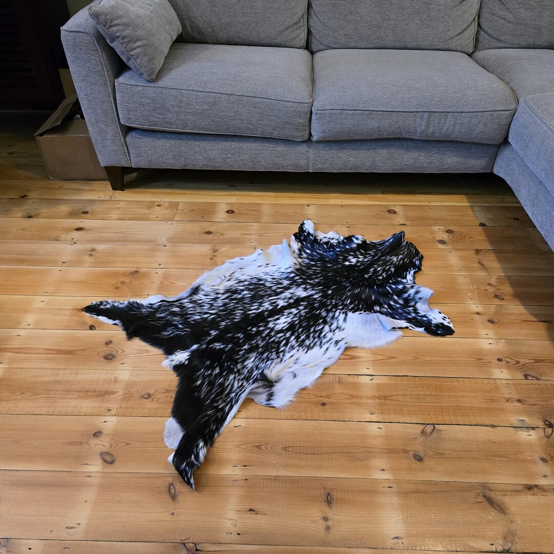 GOAT HIDE RUG - Goat Rug, Genuine Goat Skin Rug, Leather Rug Decor ...