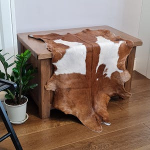 GOAT HIDE RUG Goat Rug, Genuine Goat Skin Rug, Leather Rug Decor, Brown ...