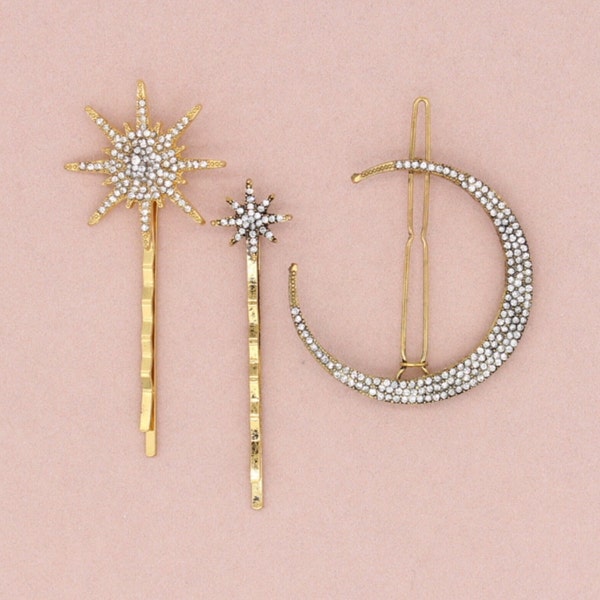Moon Hair Pin - Etsy