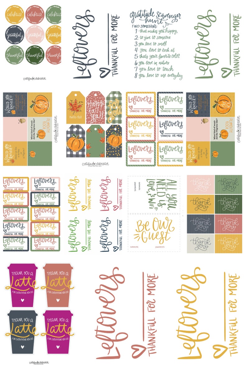 Thanksgiving, Thanksgiving Printable Bundle, Brittany Young ...