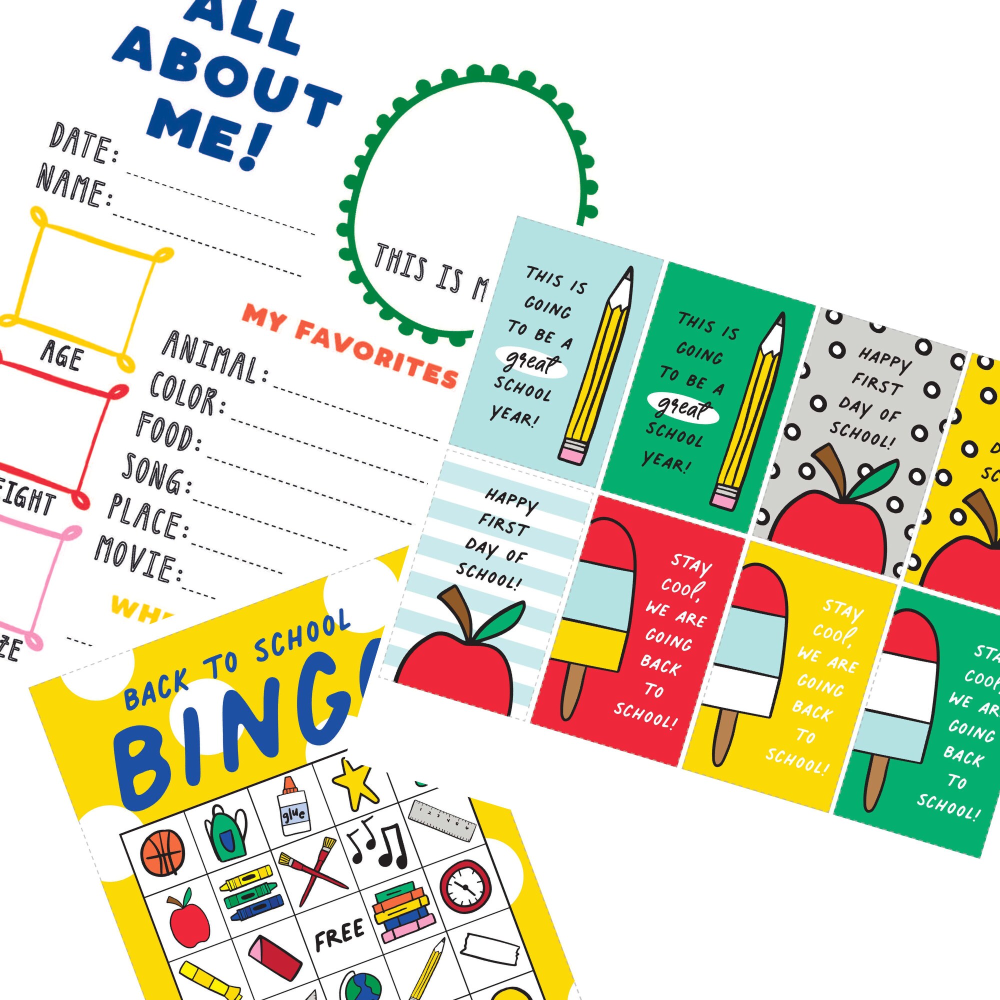 Back to School Back to School Printable Bundle Brittany - Etsy