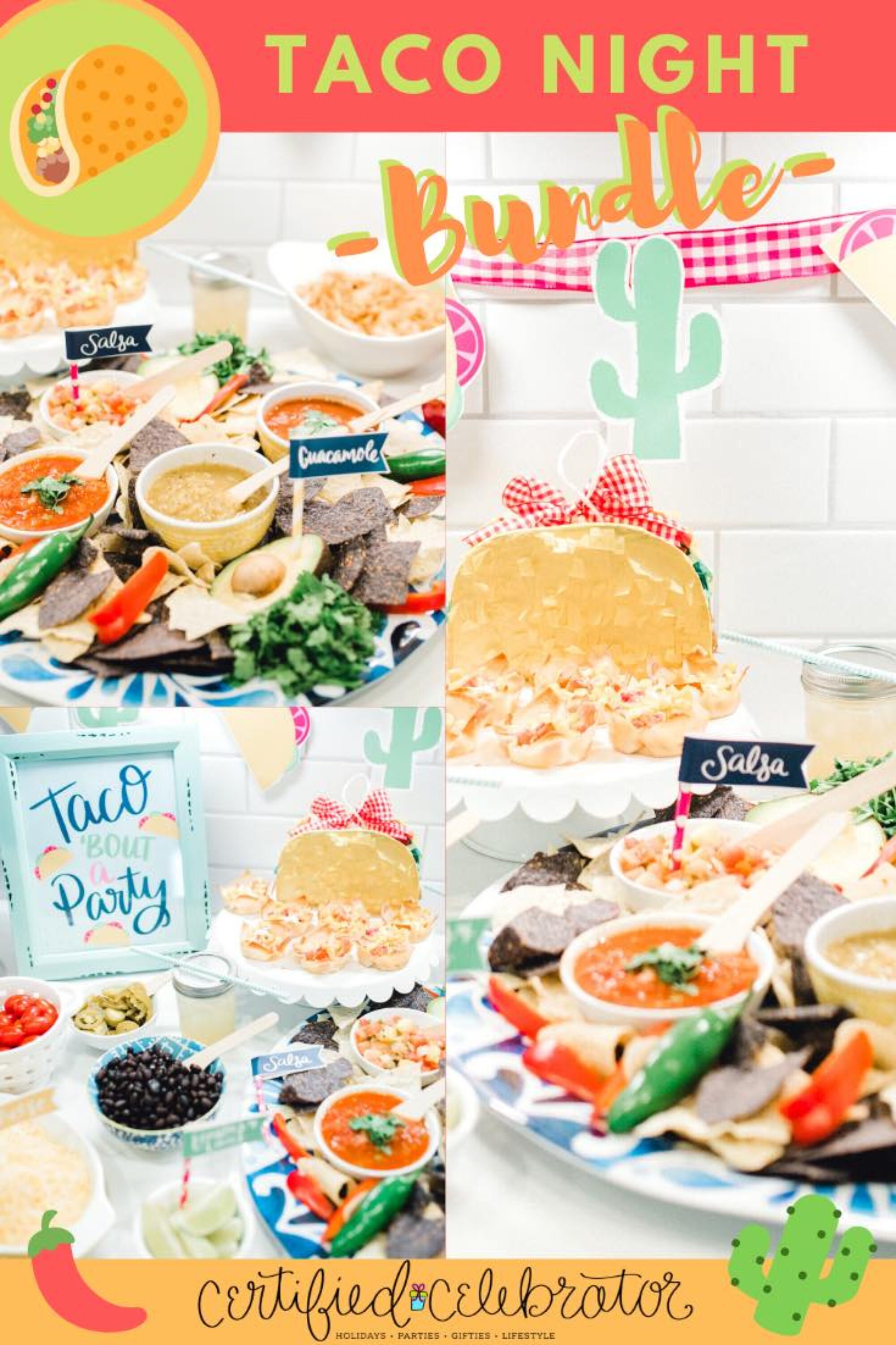 Taco Tuesday, Taco Night Printable Bundle, Cinco De Mayo Party Decor ...