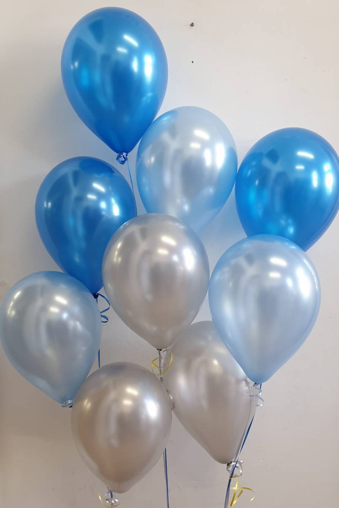 Metallic Blue Silver and Pearl Blue Balloons Balloons Baby - Etsy