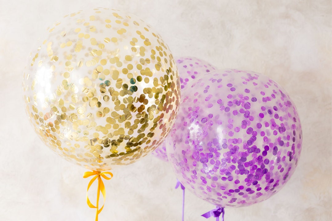 Giant Confetti Balloons, Clear Giant Confetti Balloons, Confetti ...