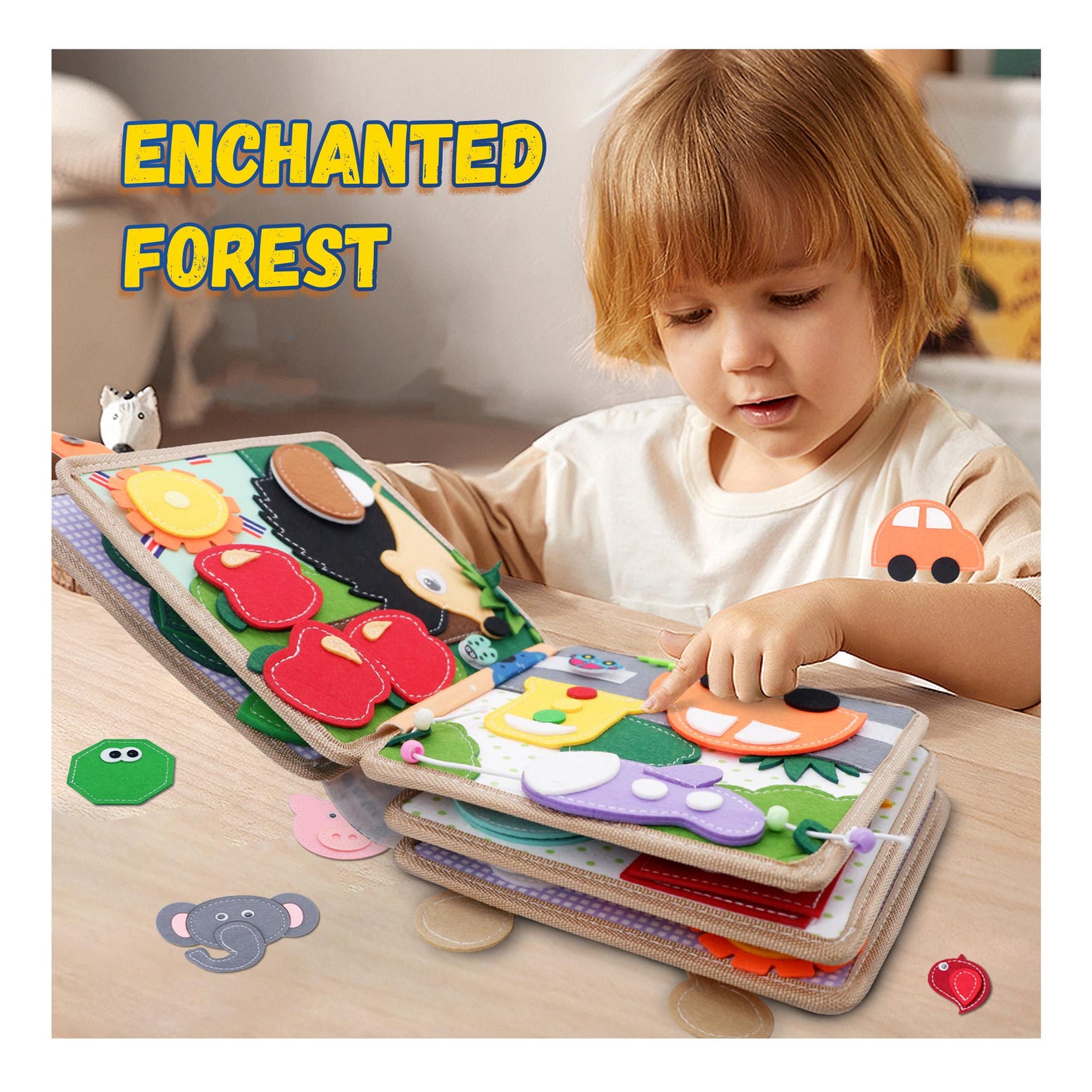 Enchanted Forest Felt Book: Educational and Fun Activities for Little ...