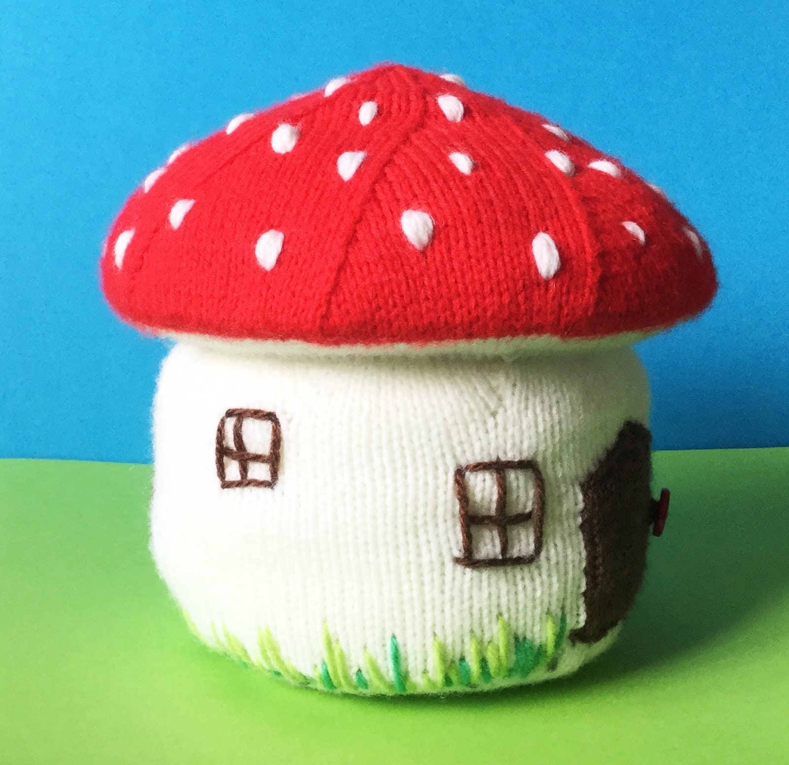 Knit Your Own Toadstool Fairy Cottage pdf Knitting Pattern - Etsy