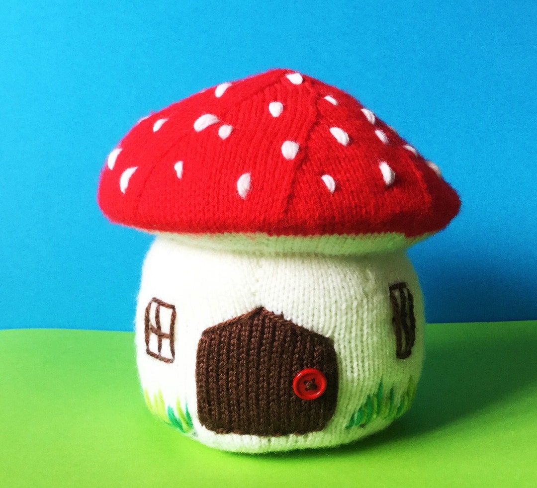 Knit Your Own Toadstool Fairy Cottage (pdf Knitting Pattern) - Etsy