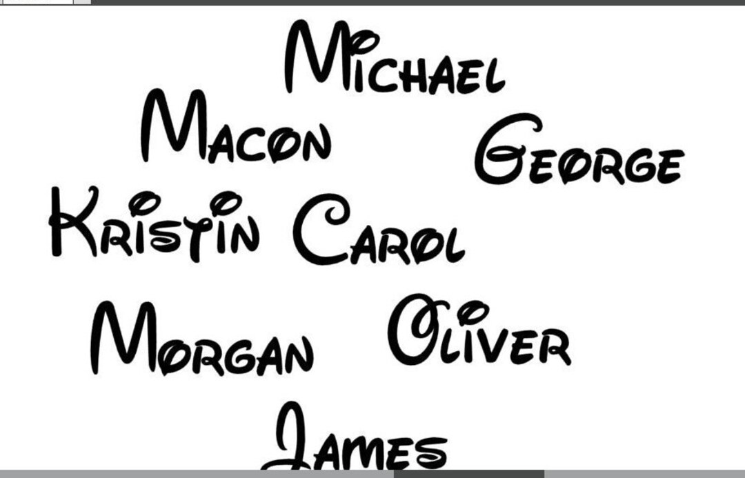 Custom Name in Disney Font , Custom Decal, Party Decal, Kids Party ...