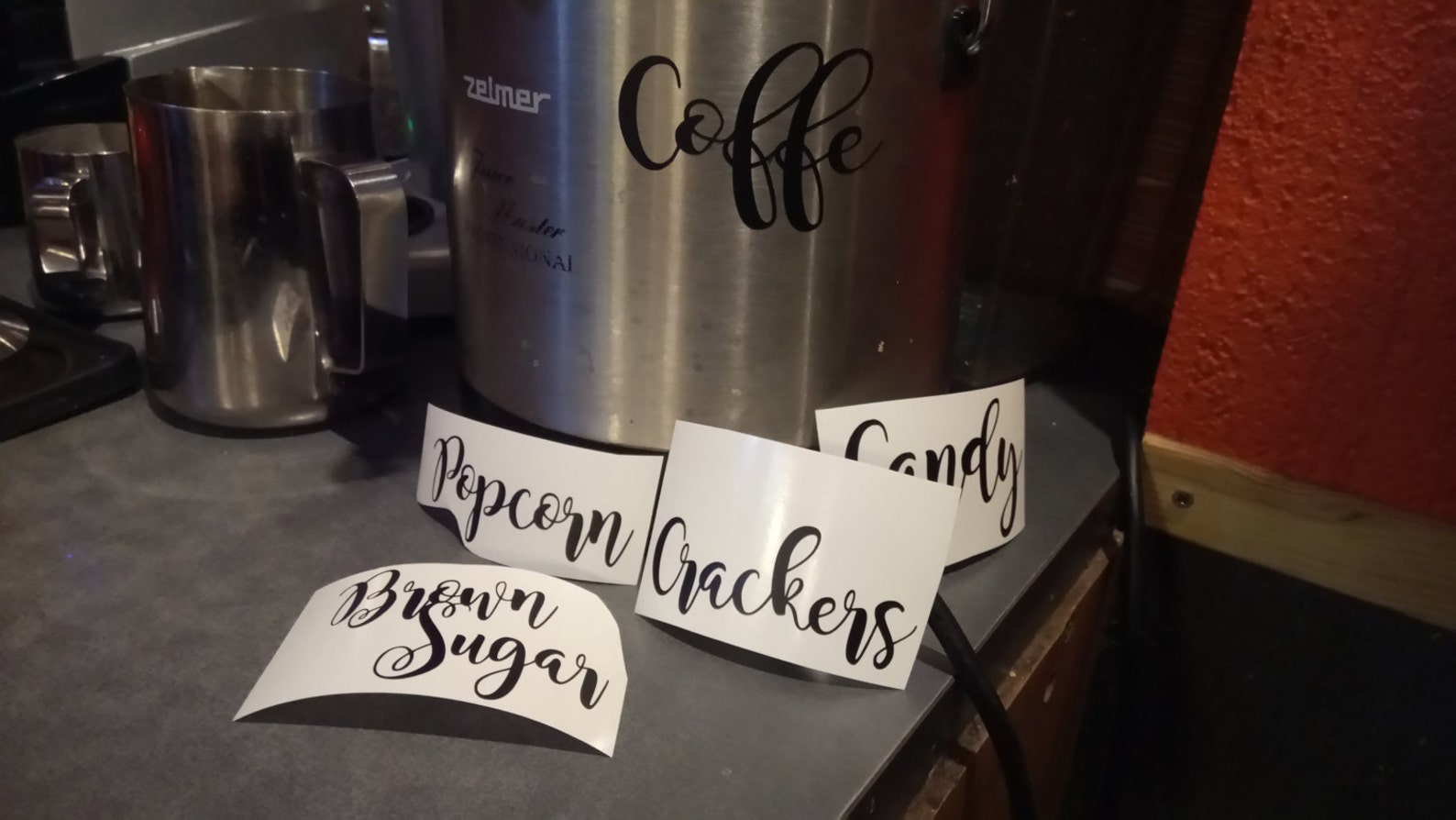 Set of 6 Custom Vinyl Kitchen Label Decal Vinyl Name Decal - Etsy